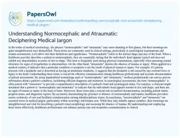 Understanding Normocephalic and Atraumatic: Deciphering Medical Jargon ...