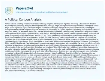 A Political Cartoon Analysis - Free Essay Example - 632 Words ...
